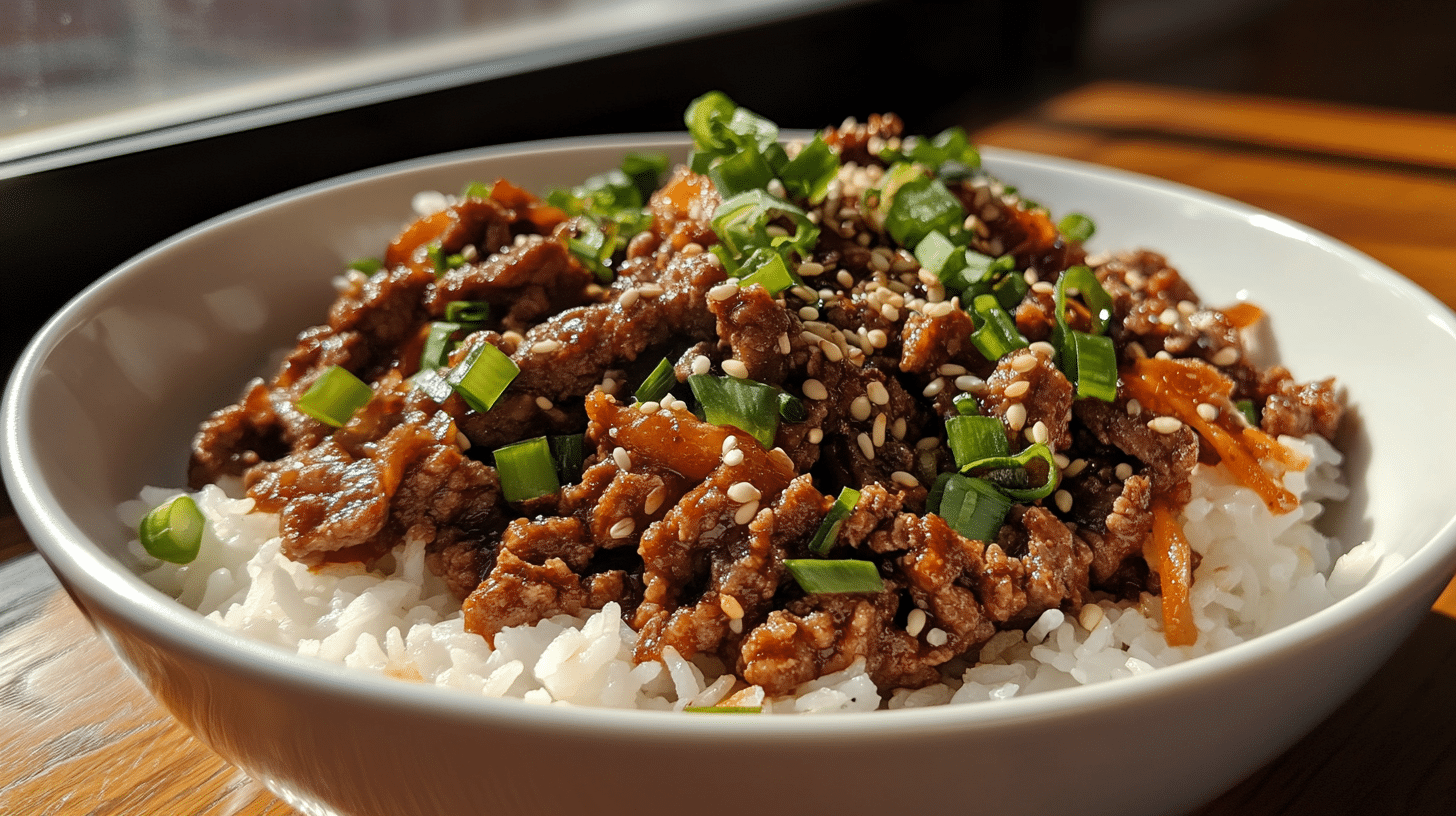 20-Minute Korean Gochujang Beef Bowls Recipe - Donald Recipes