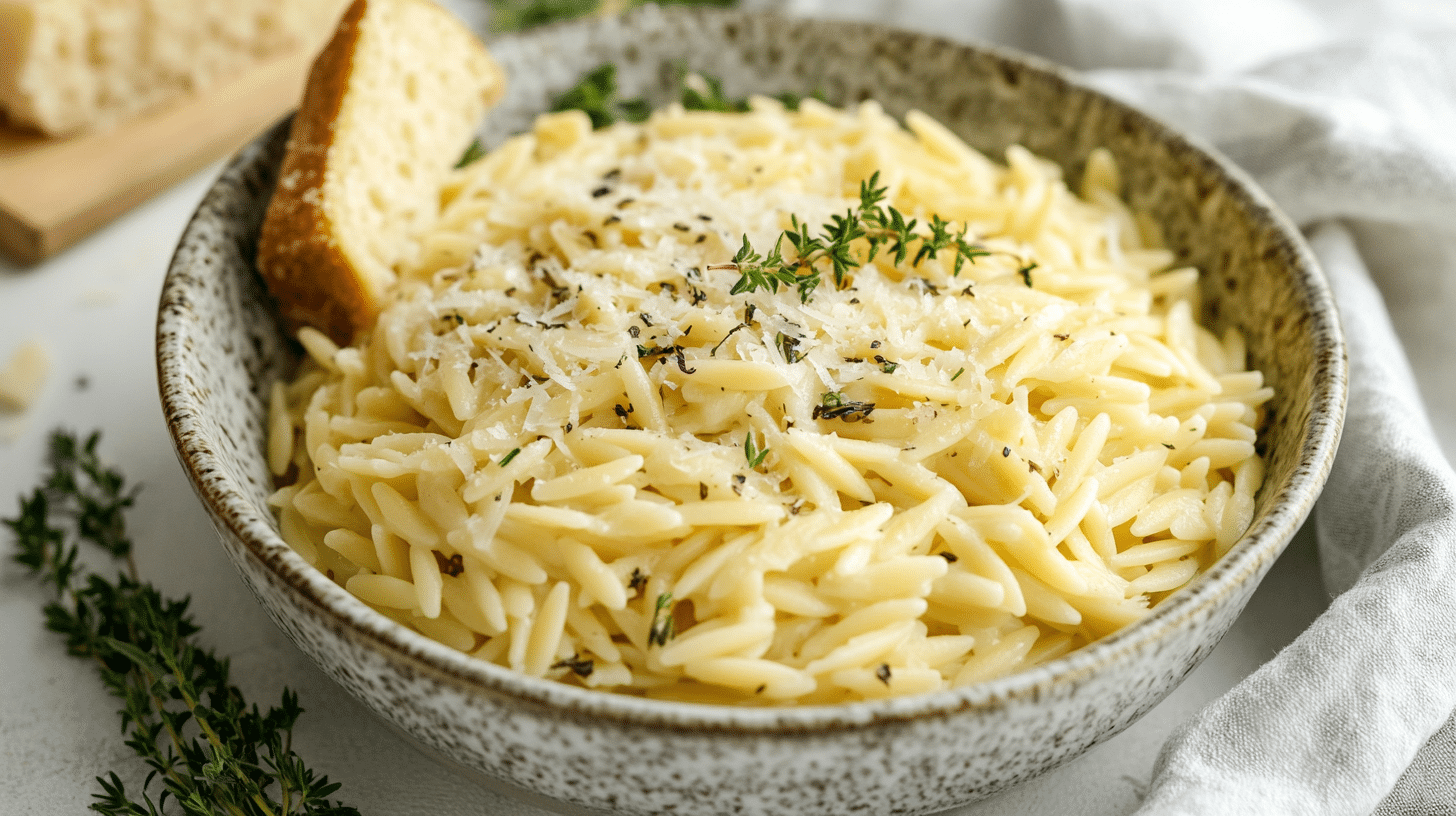 Garlic Parmesan Orzo Recipe - Donald Recipes