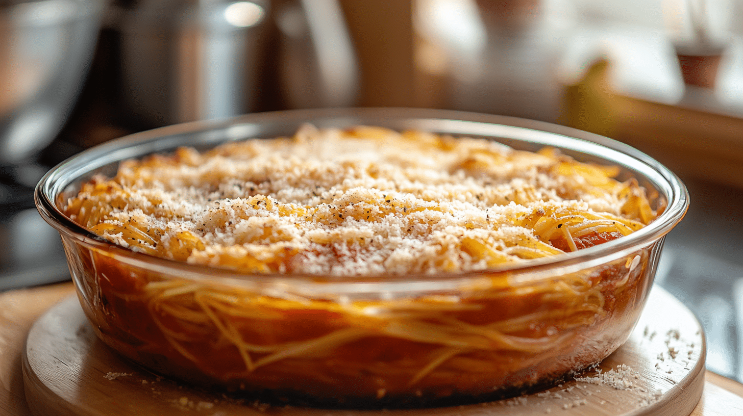 Spaghetti Squash Parmesan Bake - Donald Recipes